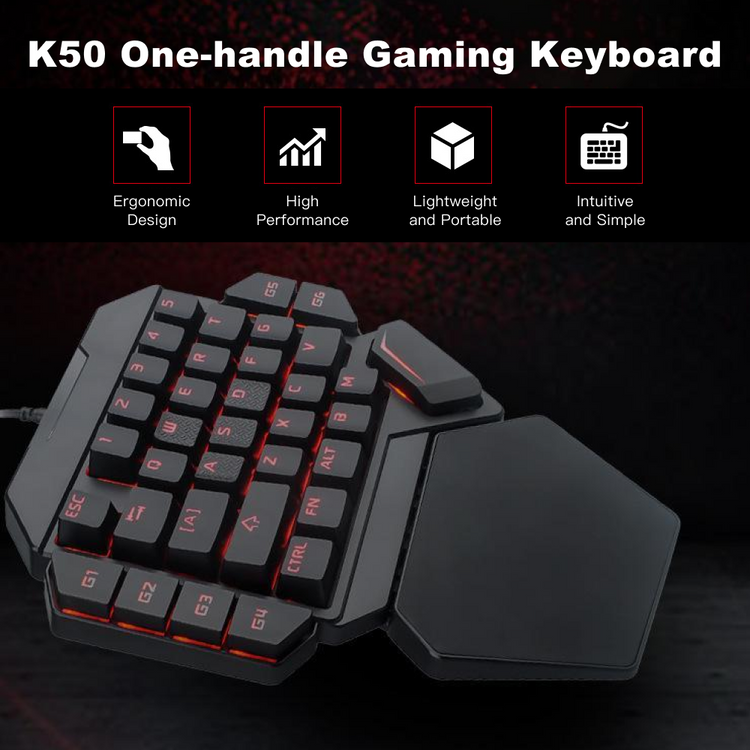 K50 One-handed Gaming Keyboard – AIMZENIX